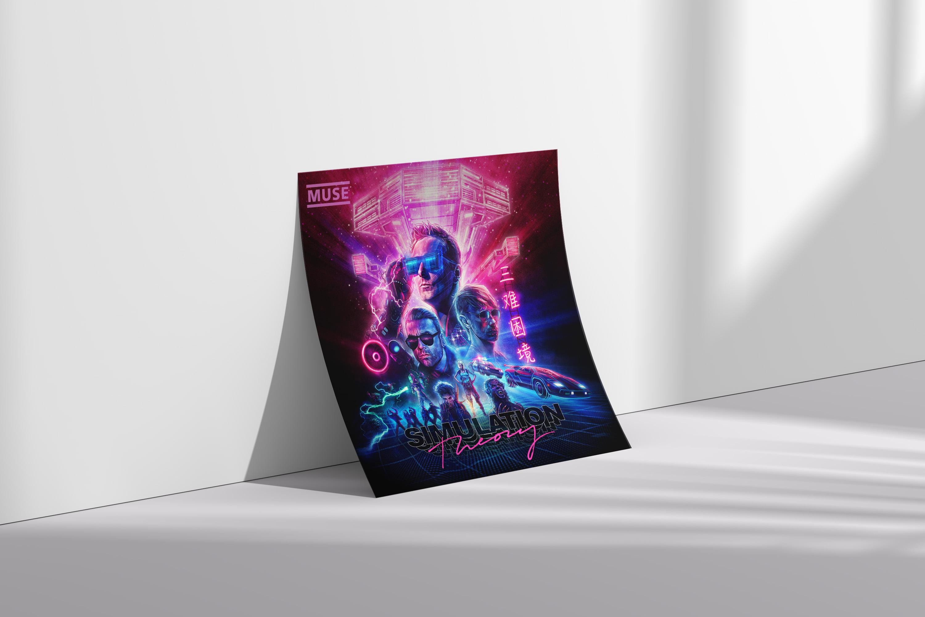 Simulation Theory Album Cover Poster, Modern Rock Wall Art, Best Albums ...