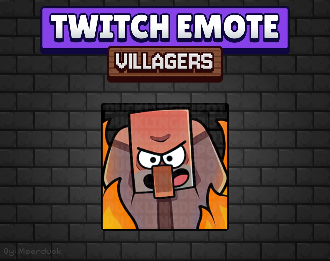 Villager Rage Emote Twitch - Etsy