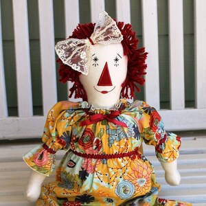 MODERN ANNIE Doll Pattern, PDF Raggedy Ann Doll and Dress Pattern - Etsy