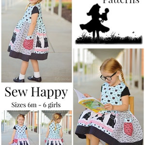 SEW HAPPY Dress Pattern - Colorful Stripwork With Ruffles and Pocket ...