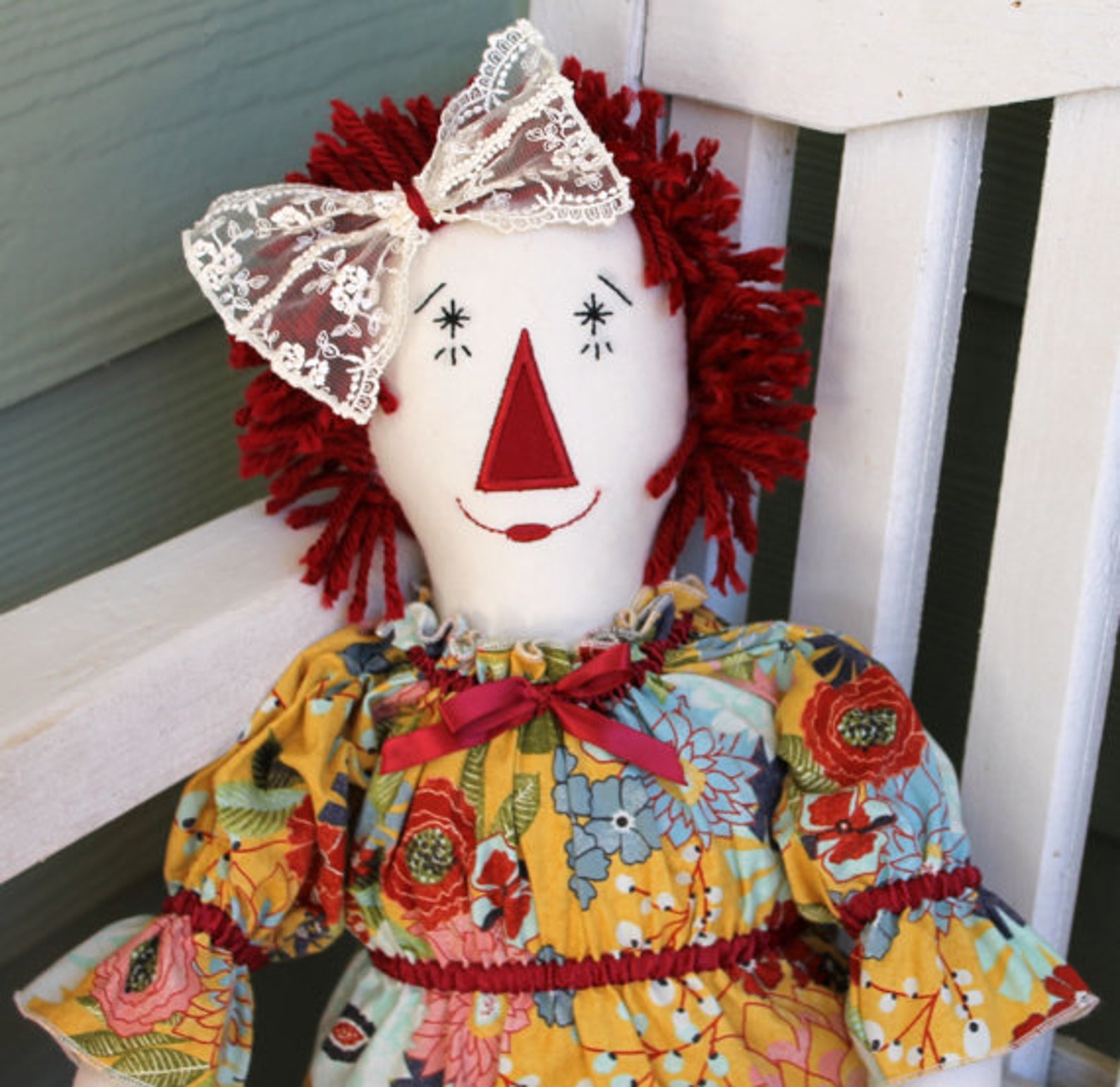 MODERN ANNIE Doll Pattern, PDF Raggedy Ann Doll and Dress Pattern - Etsy