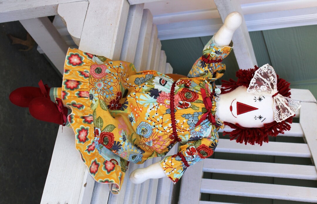 MODERN ANNIE Doll Pattern, PDF Raggedy Ann Doll and Dress Pattern - Etsy