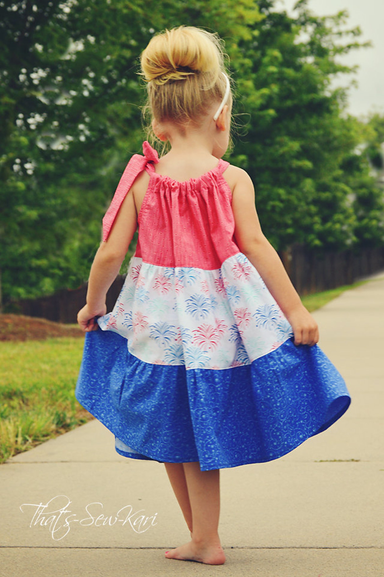 Summer Sundress SEW FLOUNCY Tier Pillowcase Dress Pattern PDF Eyelet ...