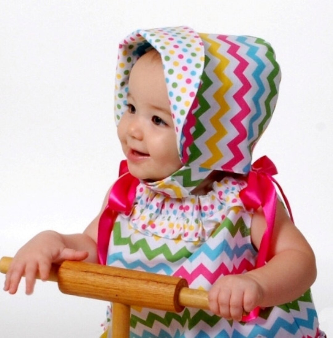 Summer Sun Bonnet - Baby Sunbonnet - Sew Modern Reversible Bonnet ...