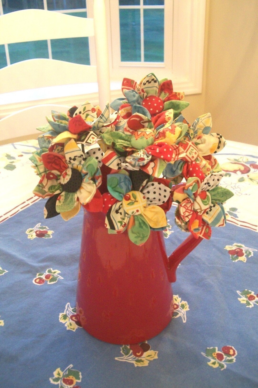 Kanzashi Style Fabric Flower Bouquet PDF Pattern, Easy Design by ... Kanzashi Style Fabric Flower Bouquet PDF Pattern, Easy Design by ...