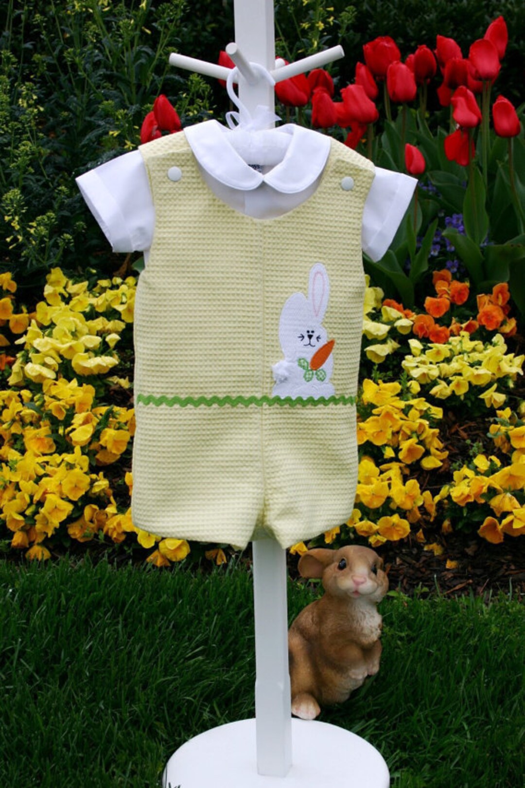 Easter Outfit - Baby Boy Romper - Boy Outfit SEW HANDSOME Jon Jon ...