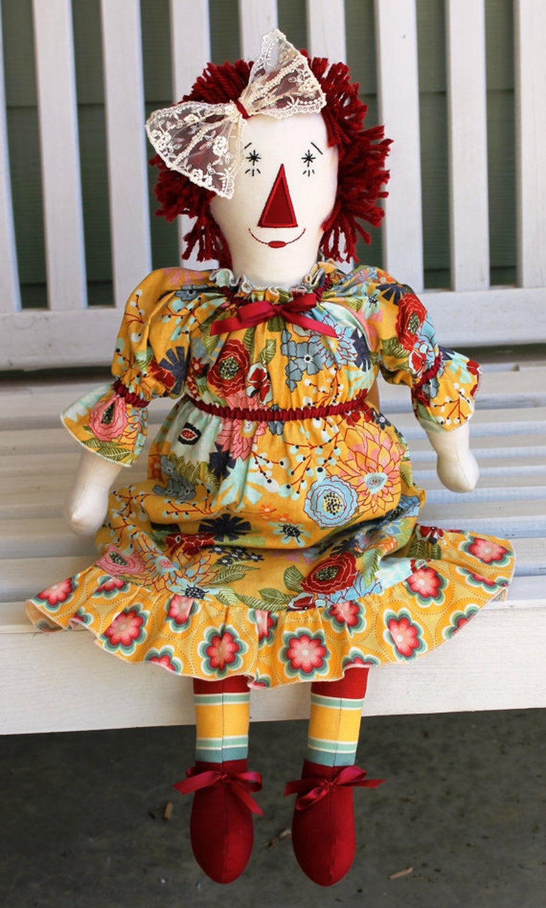 MODERN ANNIE Doll Pattern PDF Raggedy Ann Doll and Dress - Etsy