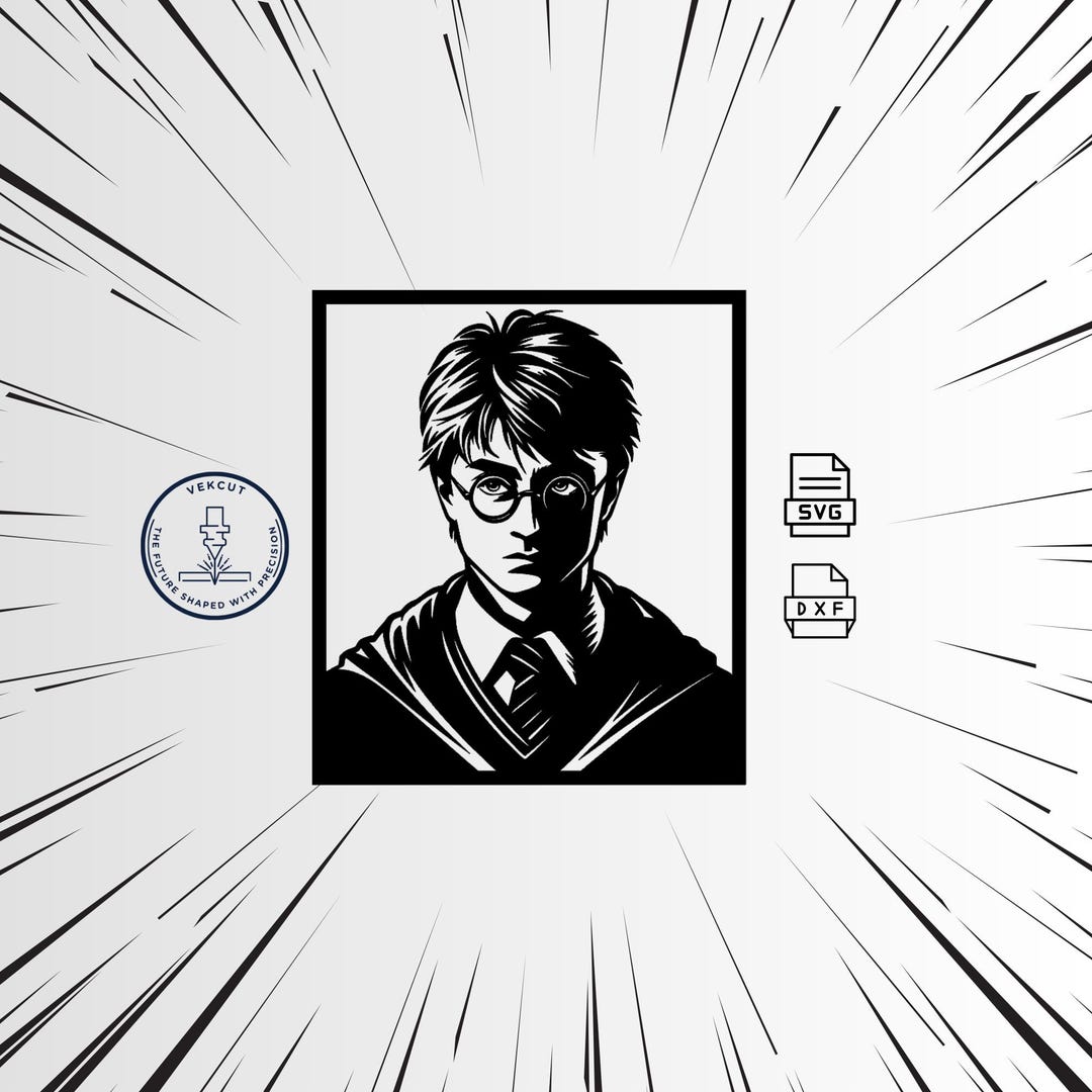 Harry Potter Decor Vector File for Laser Cutting, Metal & Wood CNC ...