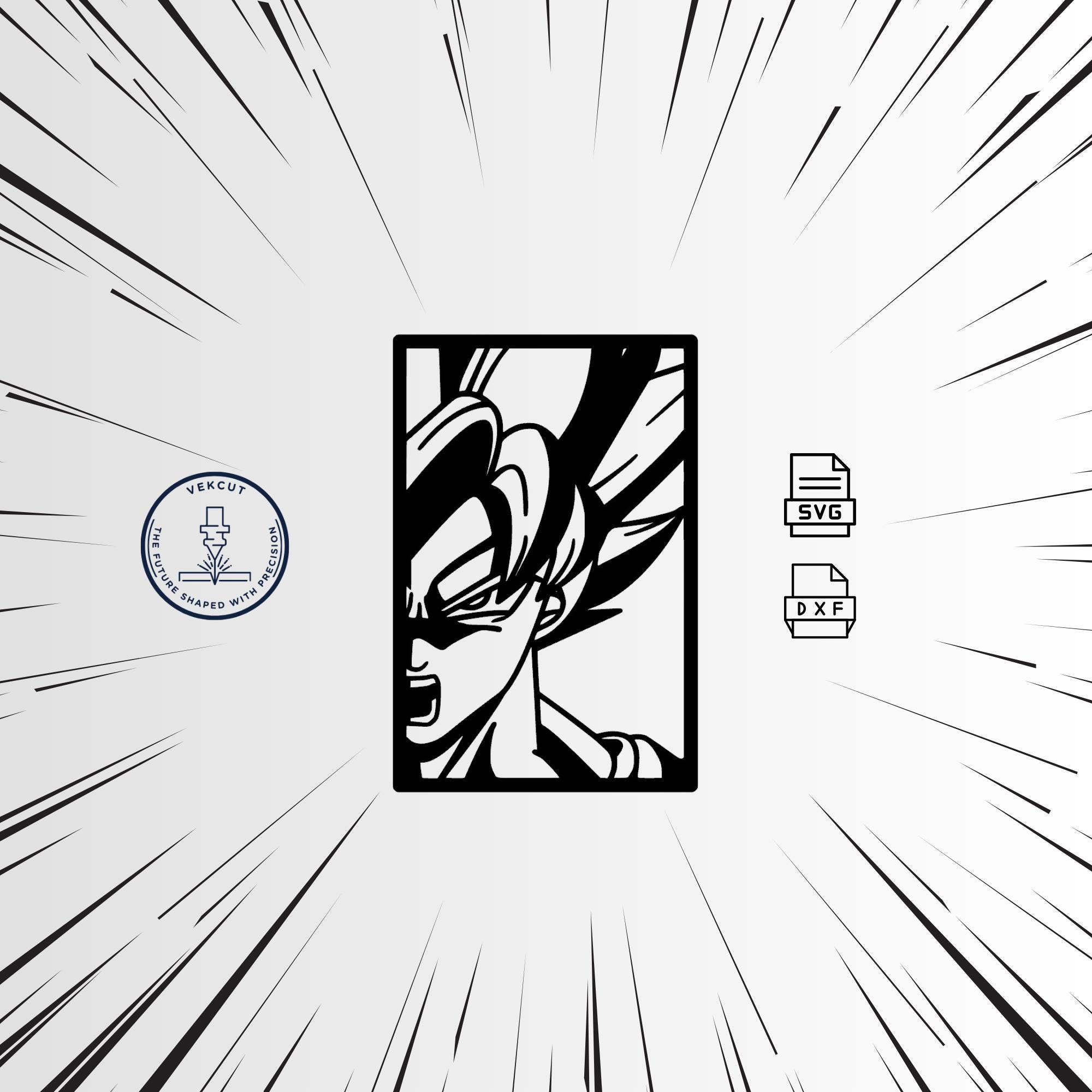 Goku Decor Vector File for Laser Cutting, Metal & Wood CNC Machine - Etsy
