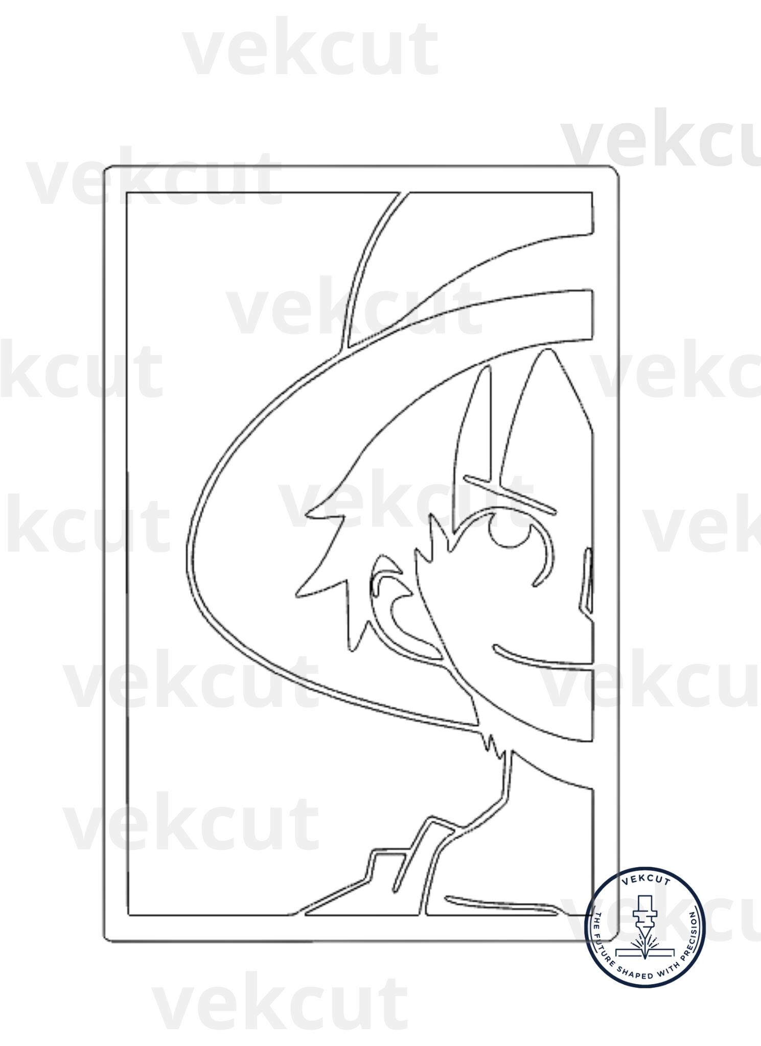 Archivo vectorial Monkey D. Luffy Decor para máquina CNC de corte por ...