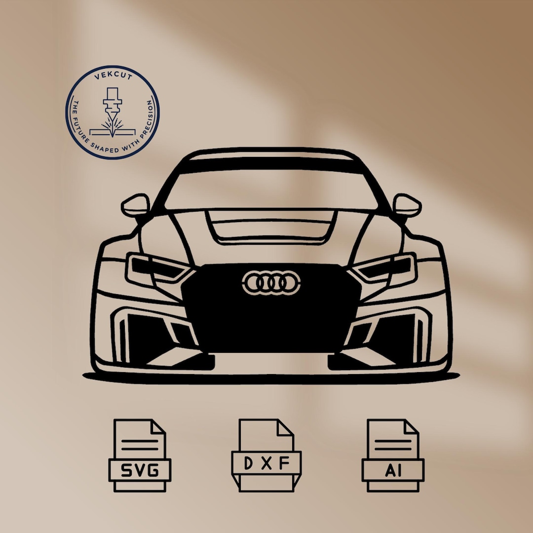 Audi-rs3 Avant Decor Vector File for Laser Cutting, Metal & Wood CNC ...