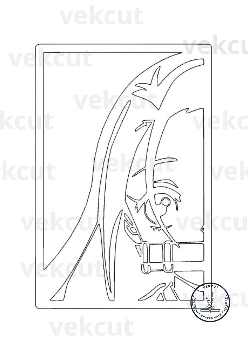 Nezuko Kamado Decor Vector File for Laser Cutting, Metal & Wood CNC ...