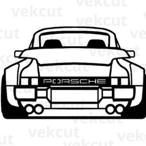 Porsche 930 Turbo Rear Decor Vector File for Laser Cutting, Metal ...