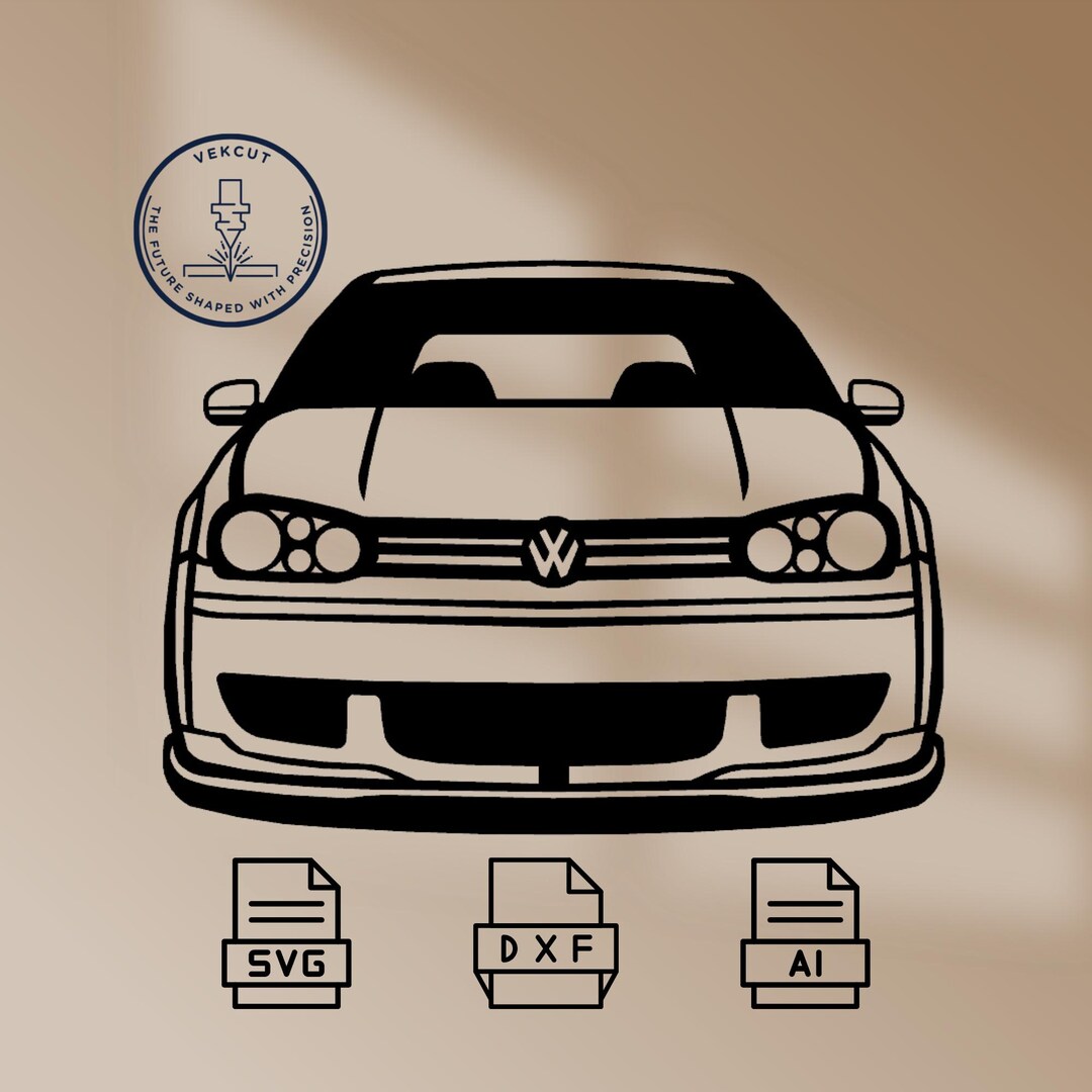 Golf 4 R32 Gti Decor Vector File for Laser Cutting, Metal & Wood CNC ...