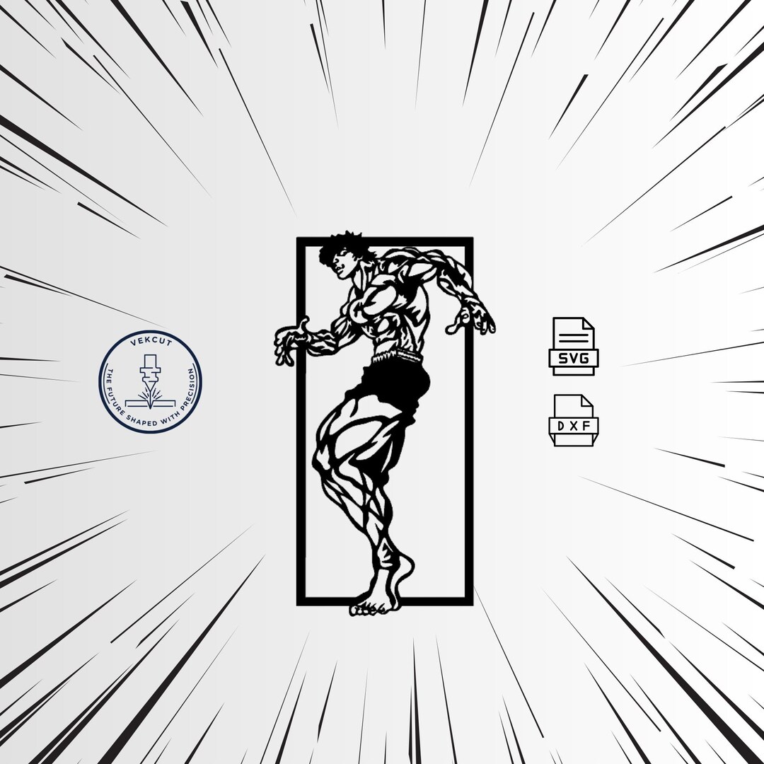 Baki Decor Vector File for Laser Cutting, Metal & Wood CNC Machine - Etsy