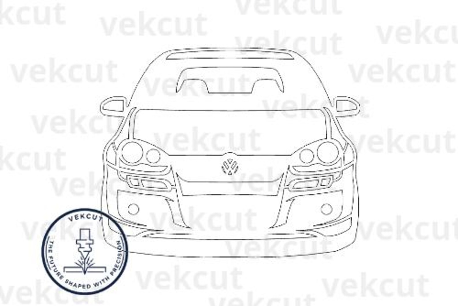 GOLF MK5 GTI Decor Vector File for Laser Cutting, Metal & Wood CNC ...