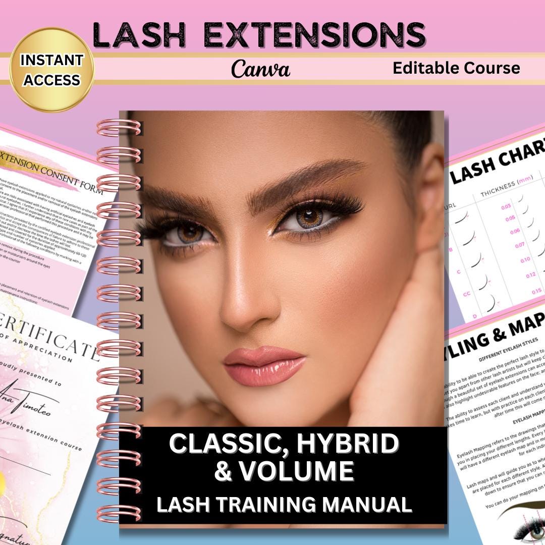 Lash Training Manual | Lash Extension Manual | Lash Course Training ...