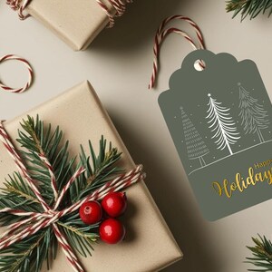 Printable Holiday Gift Tags Digital Download DIY Gift Tags Beige Cream ...