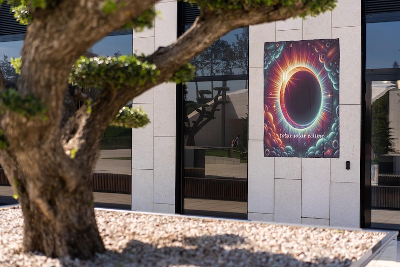 Vertical Eclipse Poster, Sun Moon Art Print, Solar Eclipse Wall Decor ...