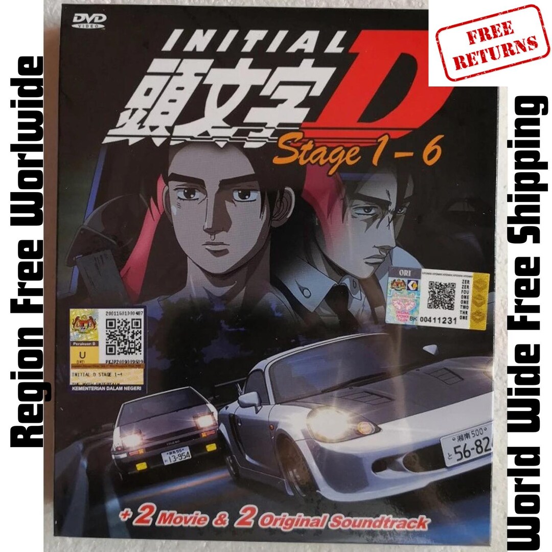 DVD Initial D Stage 1~6 + 2 Movies Complete Anime Free Shipping** - Etsy