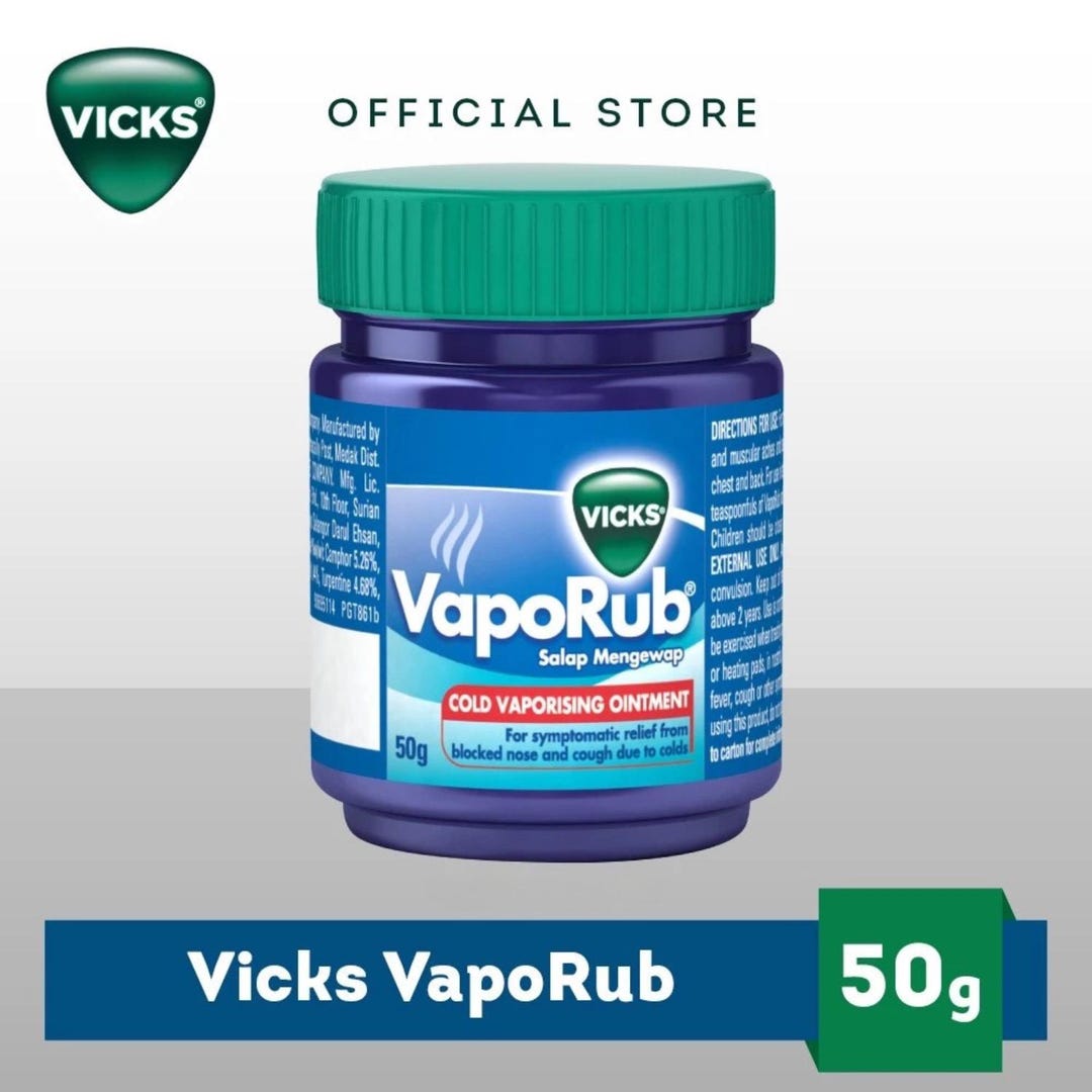 Vicks Vaporub Cold Vaporizing Ointment ( 50g ) - Etsy UK
