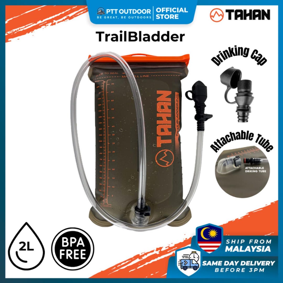 TAHAN 2L Water Bladder Hydration Pack Bpa-free Soft Leak-proof Outdoor ...