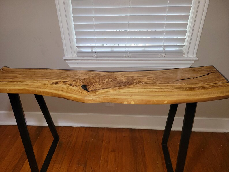 Live Edge Olivewood Console Table - Etsy
