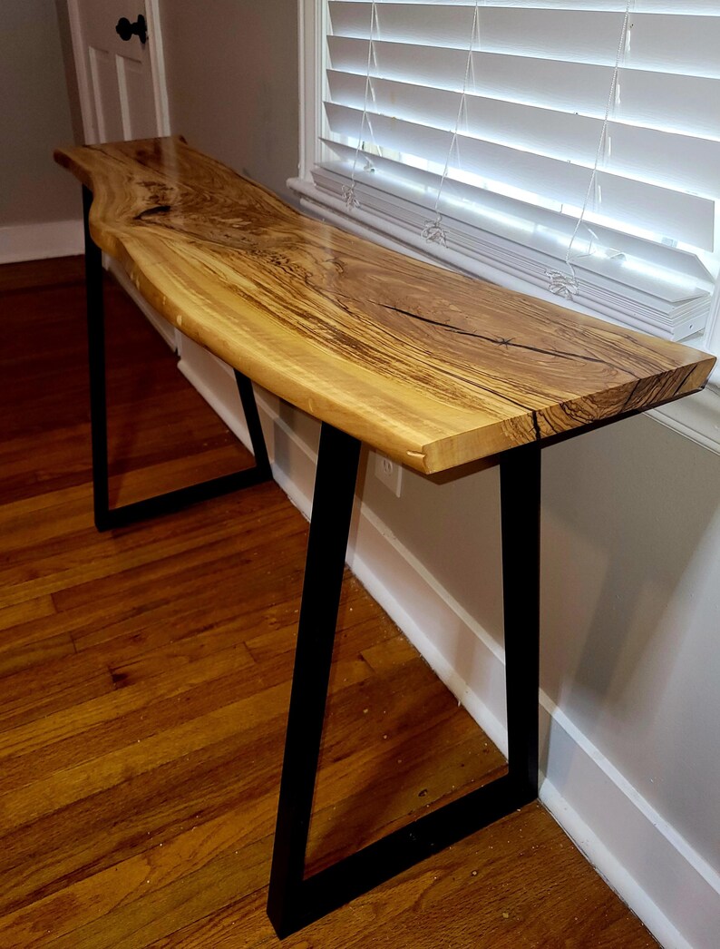 Live Edge Olivewood Console Table - Etsy