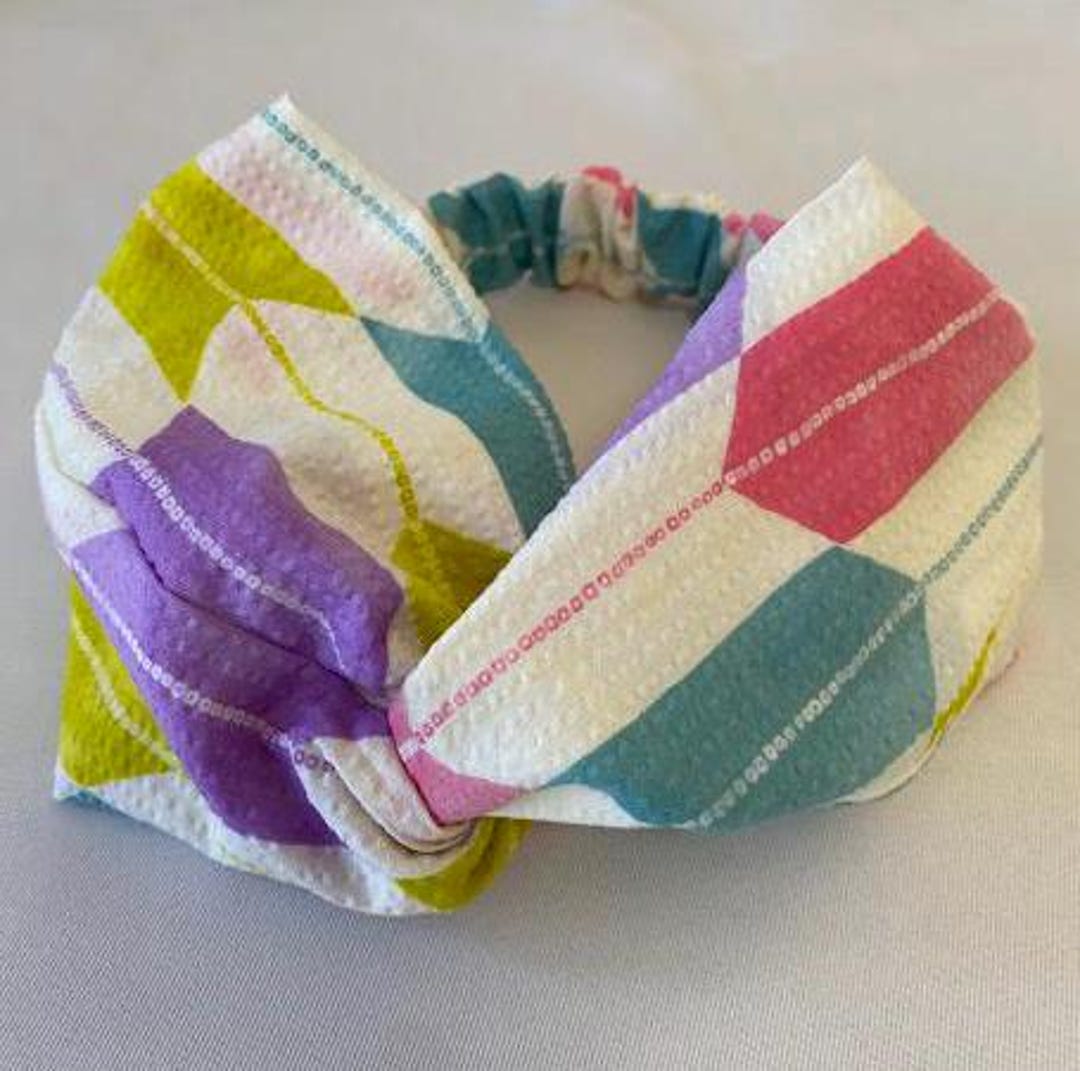 Japanese Wagara Headband Handmade Hair Turban Cotton Fabric Yabane ...
