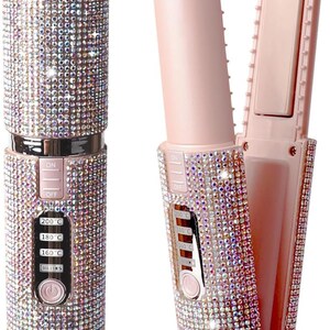 Viral Tiktok Beauty: Bedazzled USB Trendy Flat Iron - Etsy