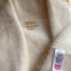 Vintage Monsoon 80% Angora Puffy Cardigan,milk Angora Puff Sleeve ...