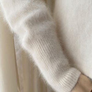 Vintage Monsoon 80% Angora Puffy Cardigan,milk Angora Puff Sleeve Cardigan - Etsy