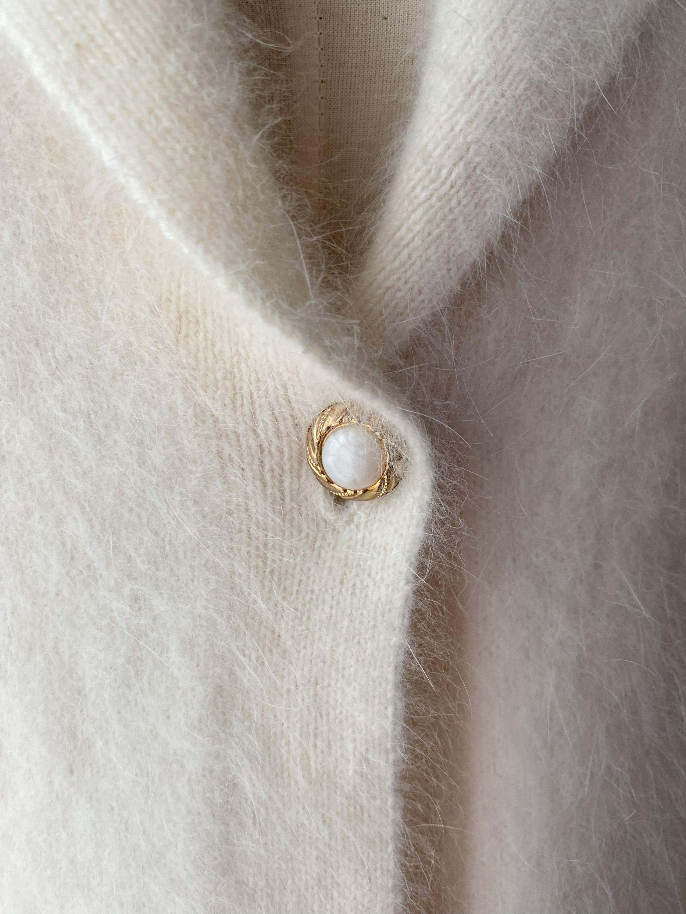Vintage Monsoon Angora Cardigan, Milk Puff Sleeve Knit, Size 42 - Etsy