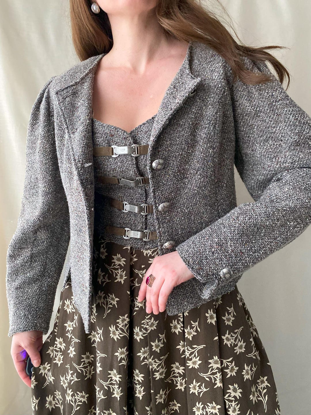 Vintage Tweed Costume Bavarian Alpine Two-piece Suit by H.moser Jacket ...