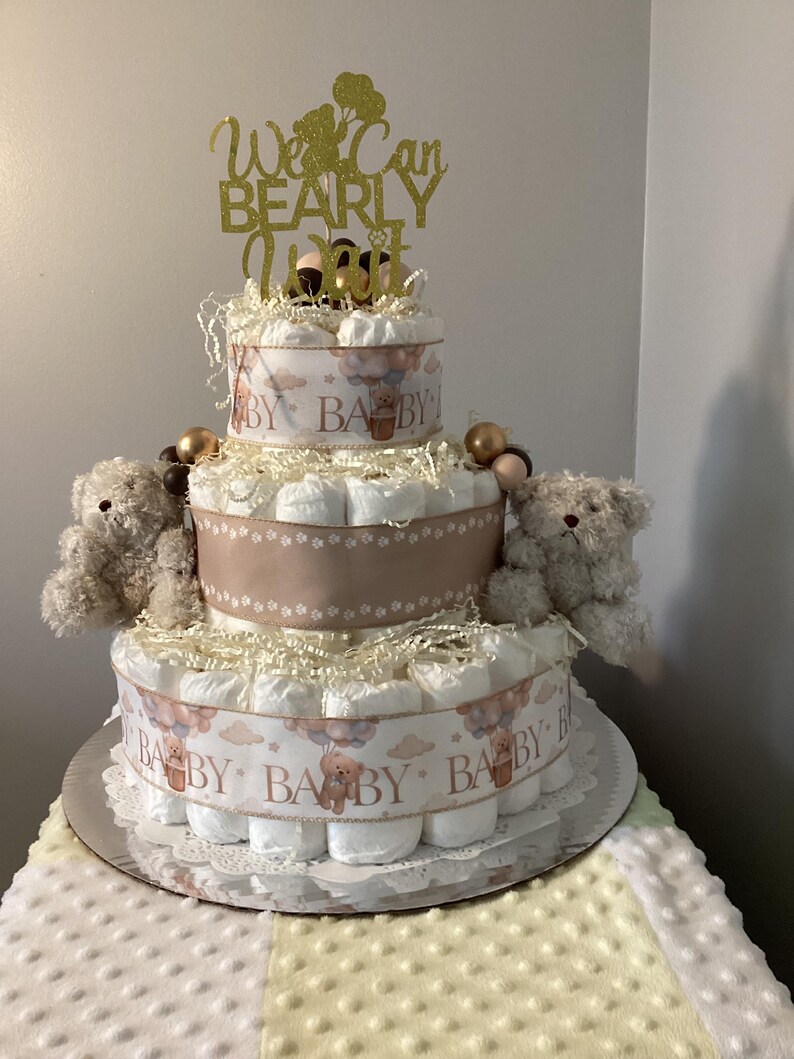 Teddy Bear Diaper Cake - Etsy