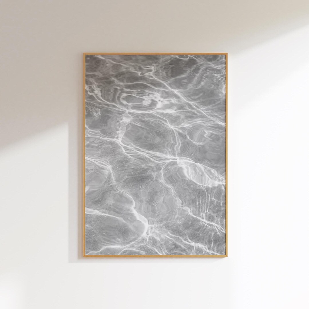 Vintage Ocean Black & White Print Retro Y2K Water Poster Printable ...