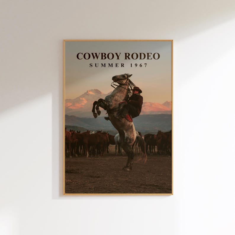 Vintage Cowboy Fashion Magazine Print: Rustic Western Rodeo (digital ...
