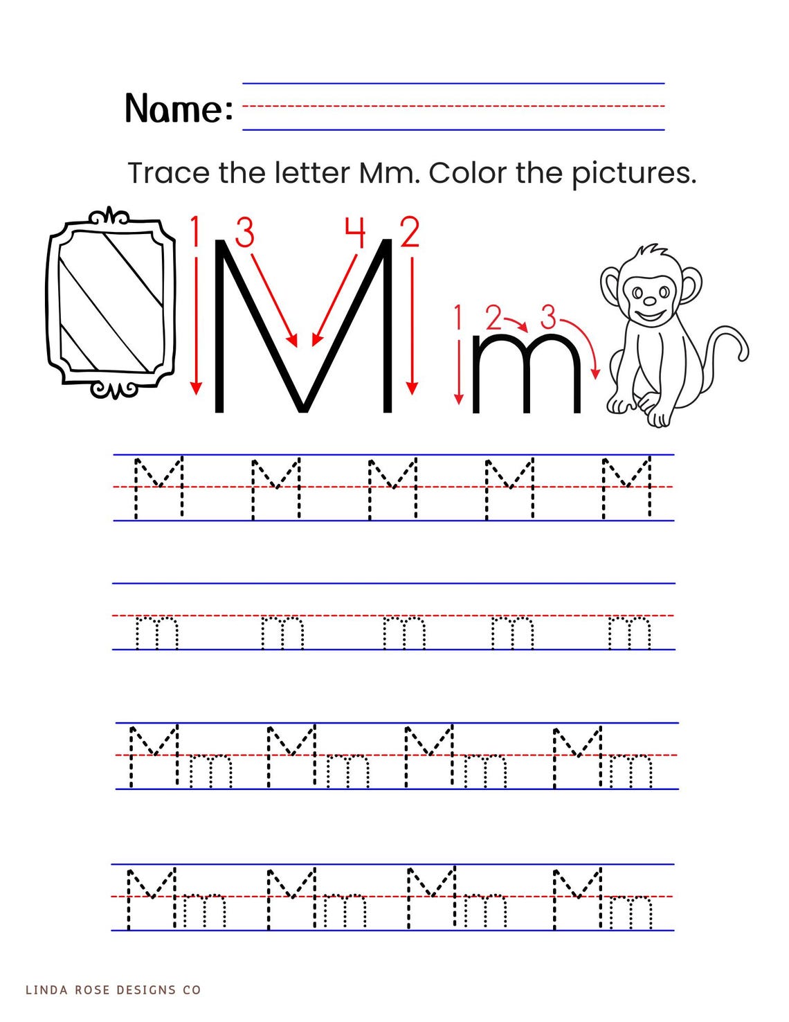 Alphabet Color and Trace - Etsy