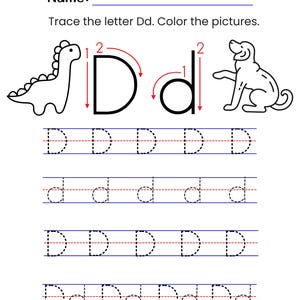 Alphabet Color and Trace - Etsy