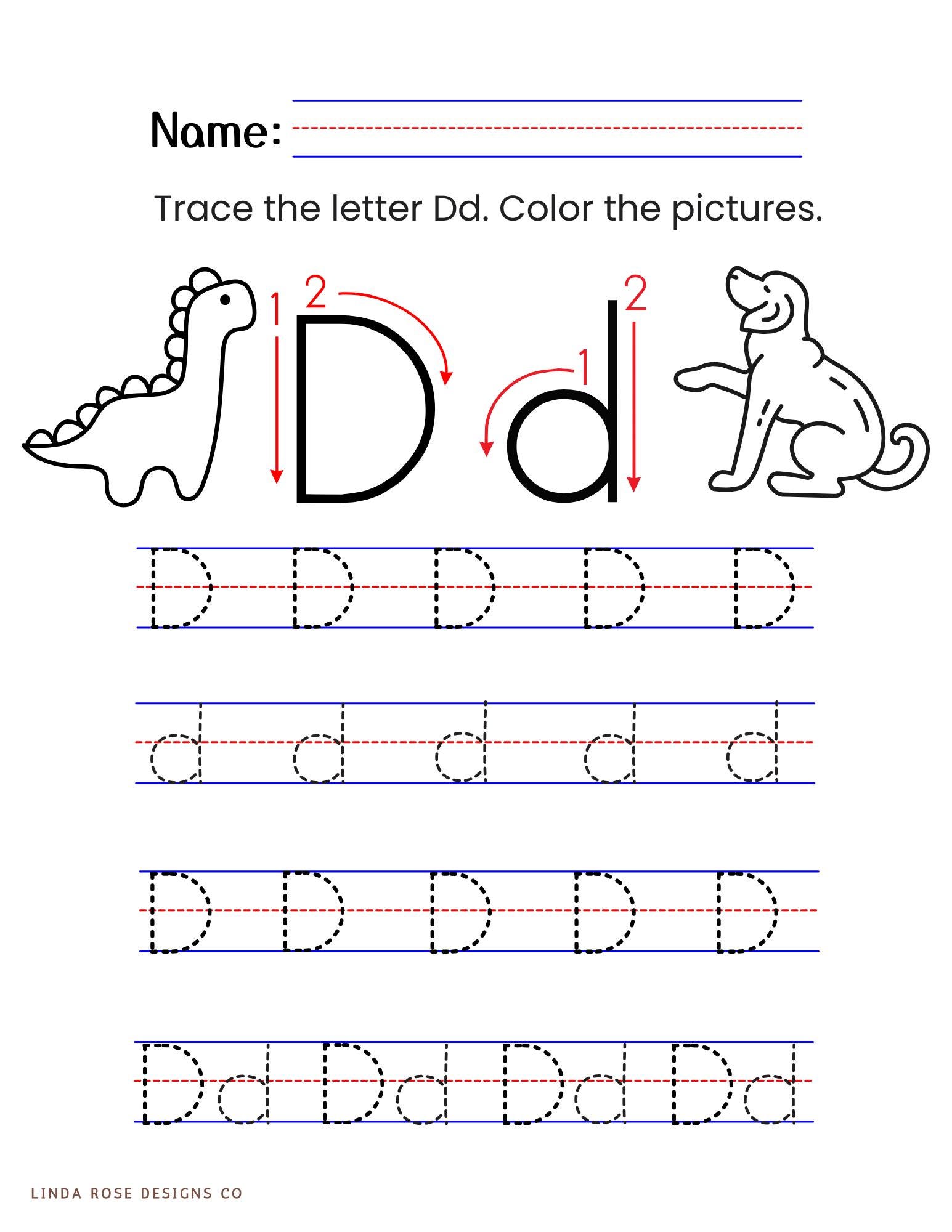 Alphabet Color and Trace - Etsy