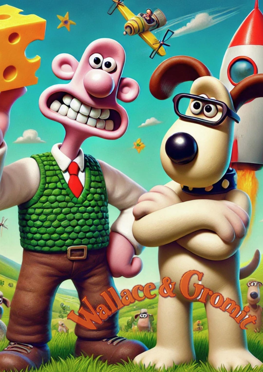 Wallace and Gromit High Quality Poster, New Christmas Movie, High ...