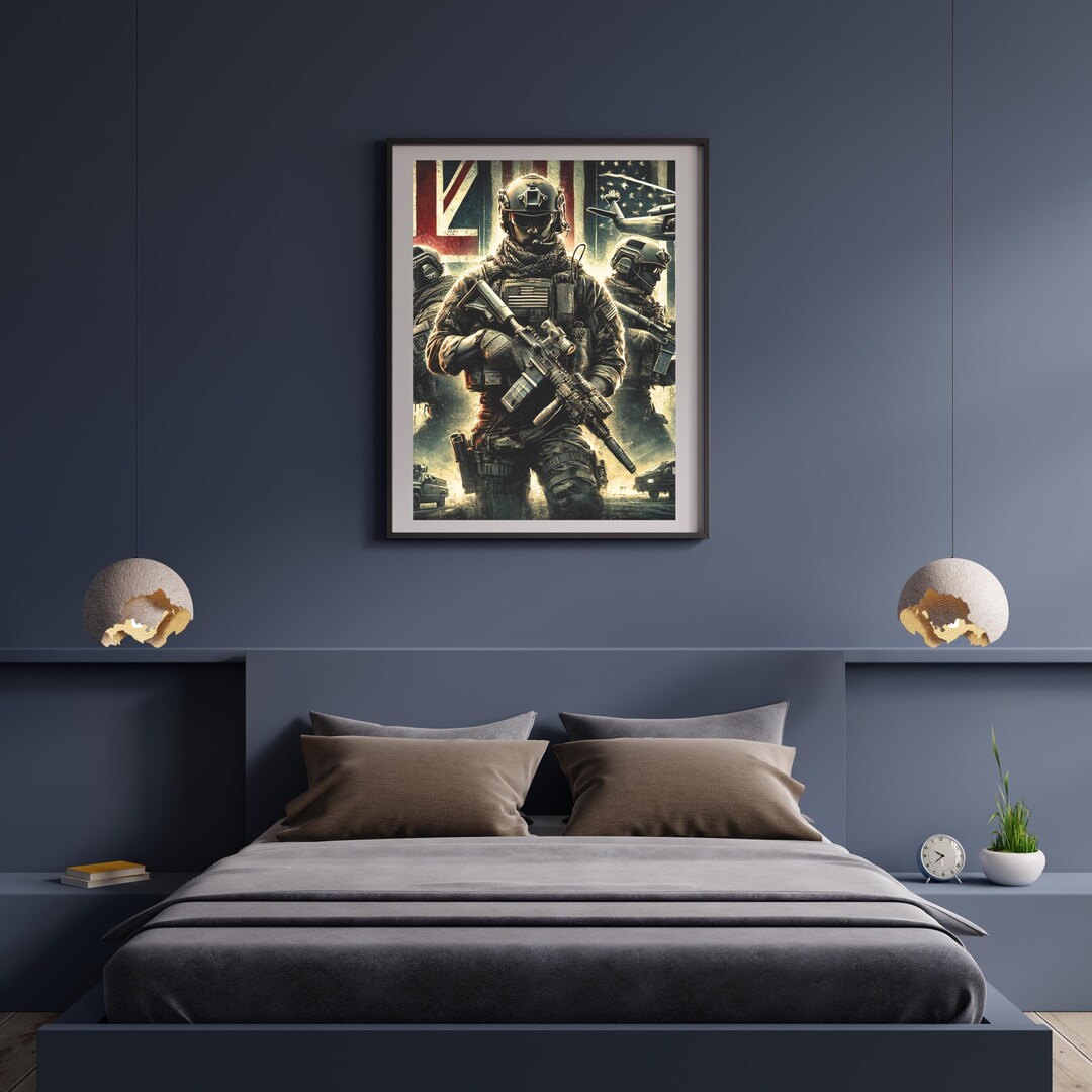 US Military Poster, US Soldier Wall Print, United States Military ...