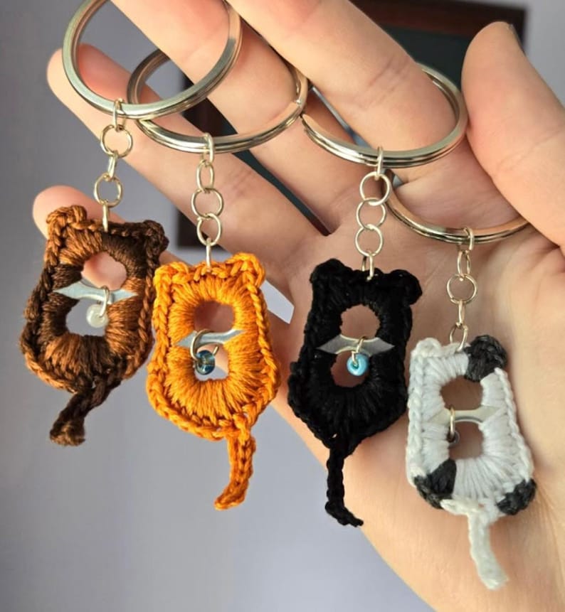 Customizable Cat Keychain - Etsy