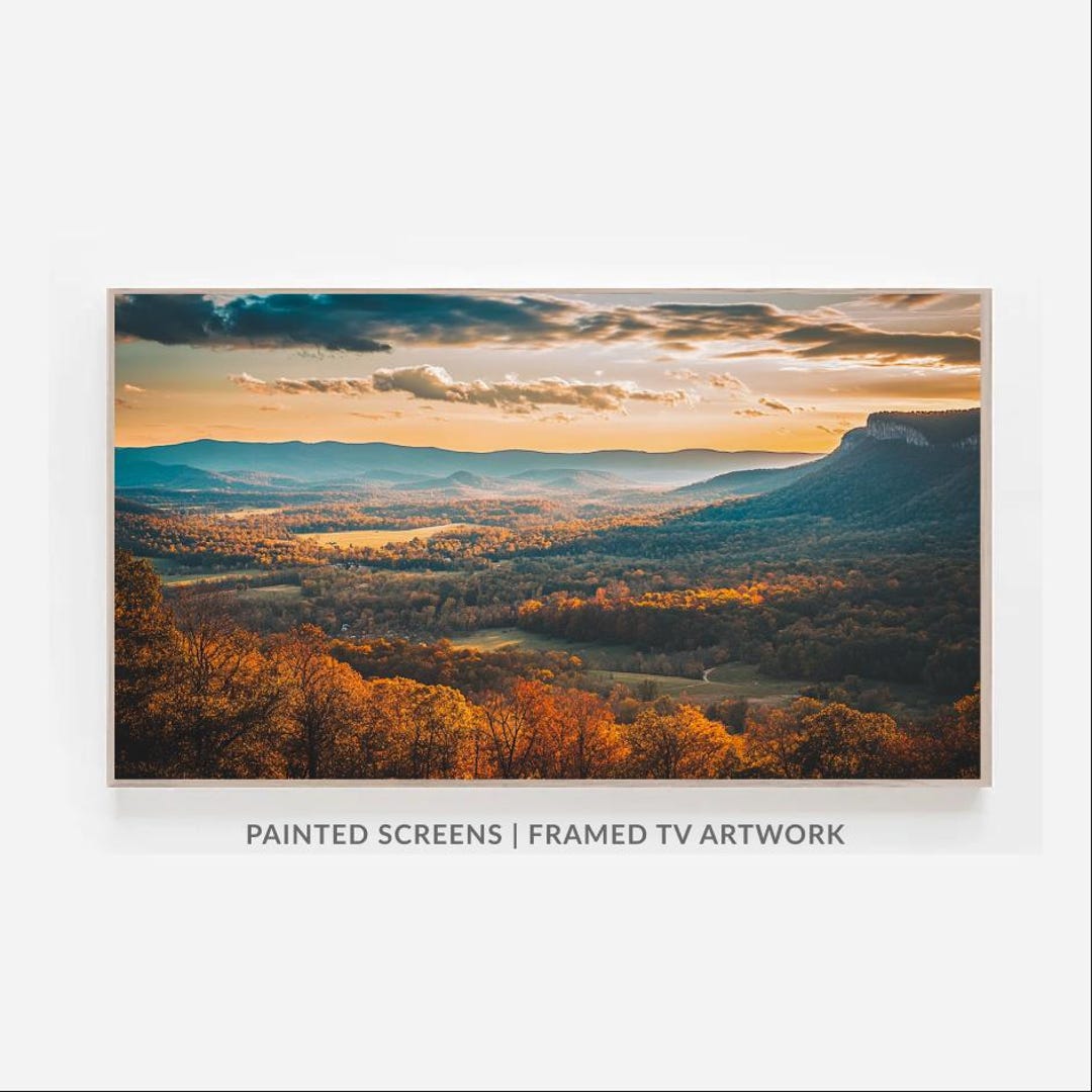 Samsung Frame TV Art | Beautiful Fall Landscape Photo | Autumn | Forest ...