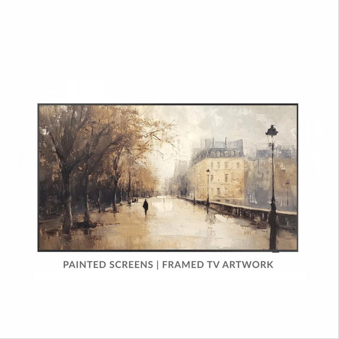 Samsung Frame TV Art | Paris Oil on Canvas Painting | European Fall ...