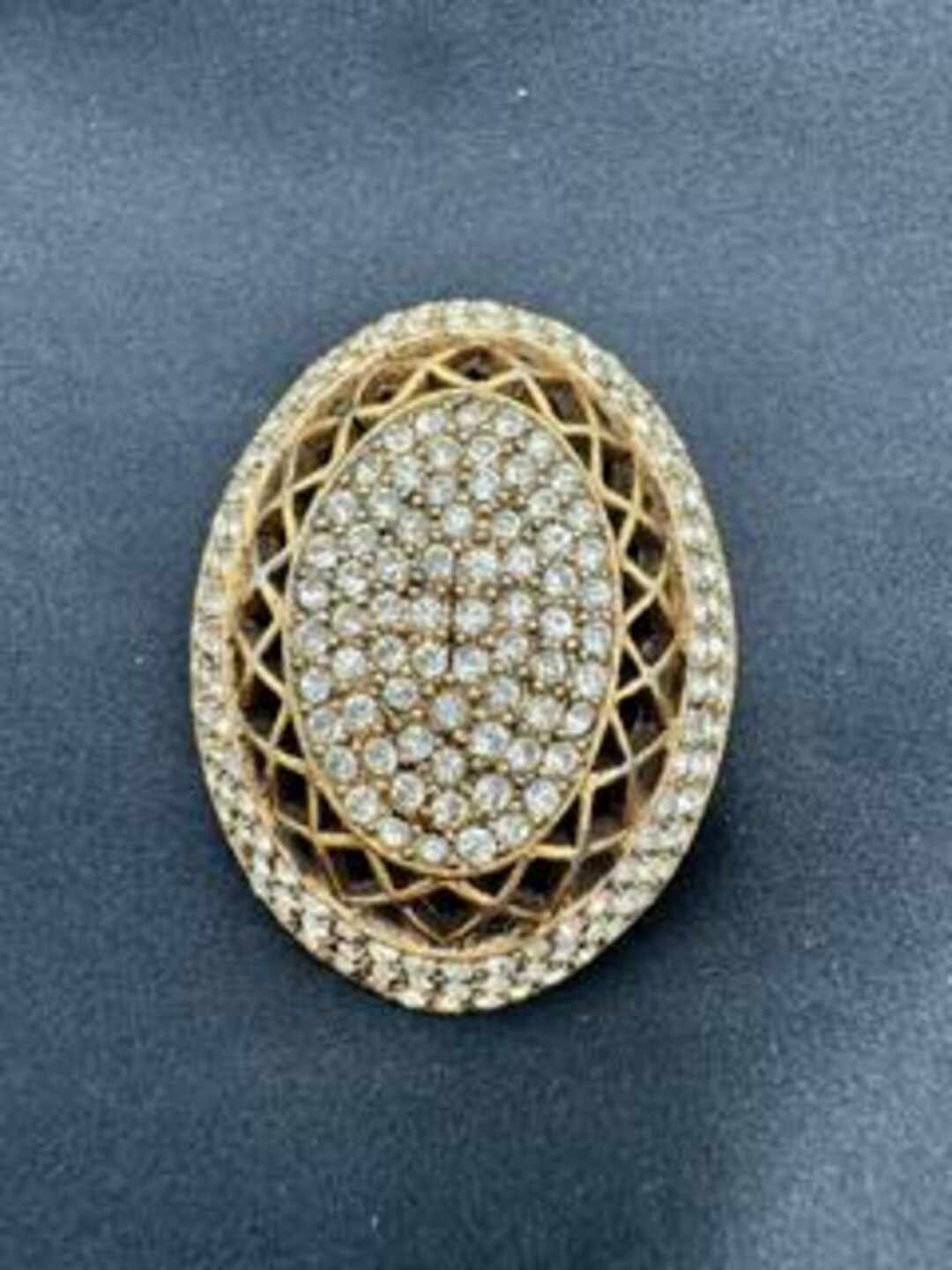 Vintage HAR Stamped Pave Brooch in Brass/gold Tone - Etsy