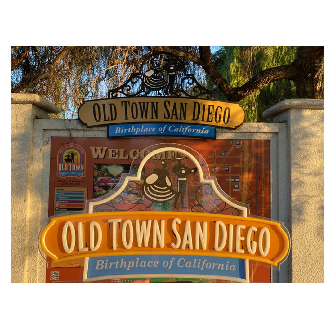 Old Town San Diego Sign, Neon Sign, LED Wall Art, California Sign, Man ...