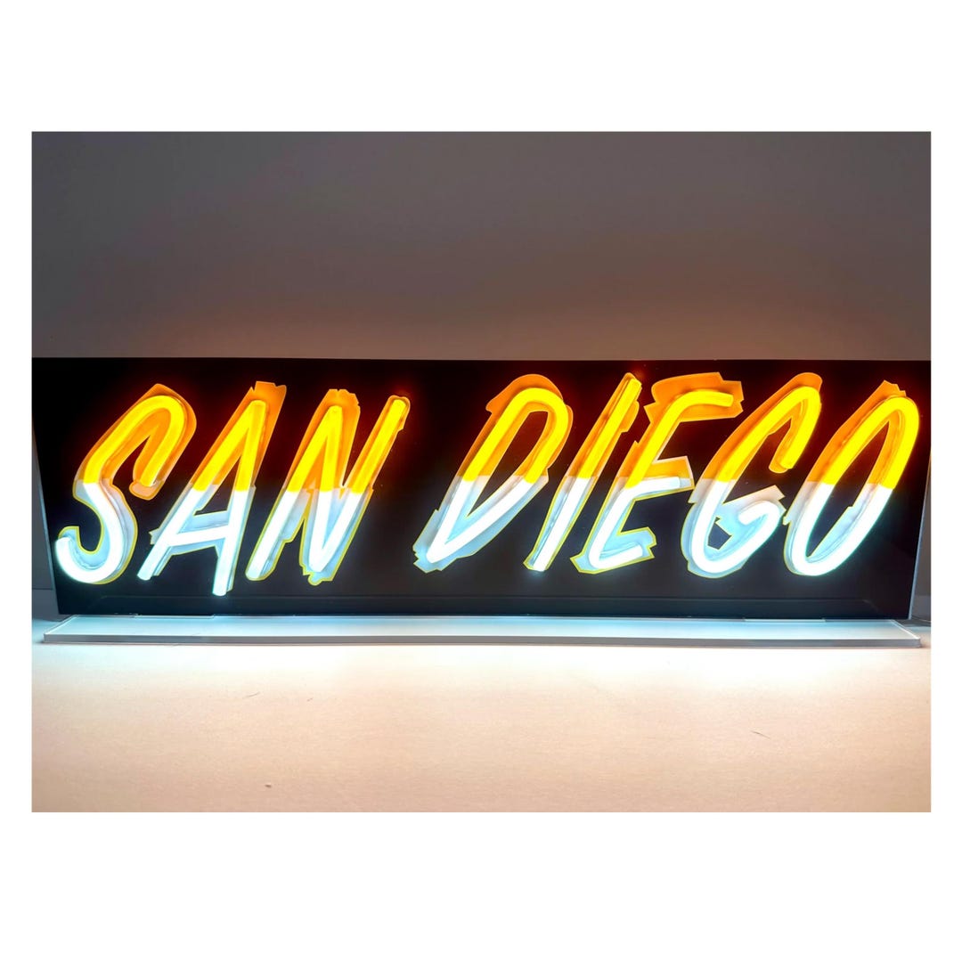 San Diego Padres Neon Sign, Neon Sign, LED Wall Art, Home Decor Light ...