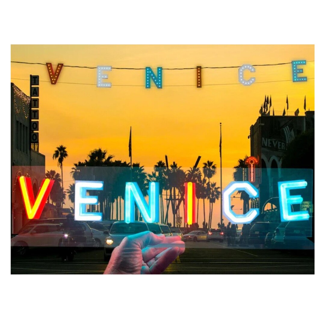 Venice Beach LED Neon Sign: California Home Decor - Etsy