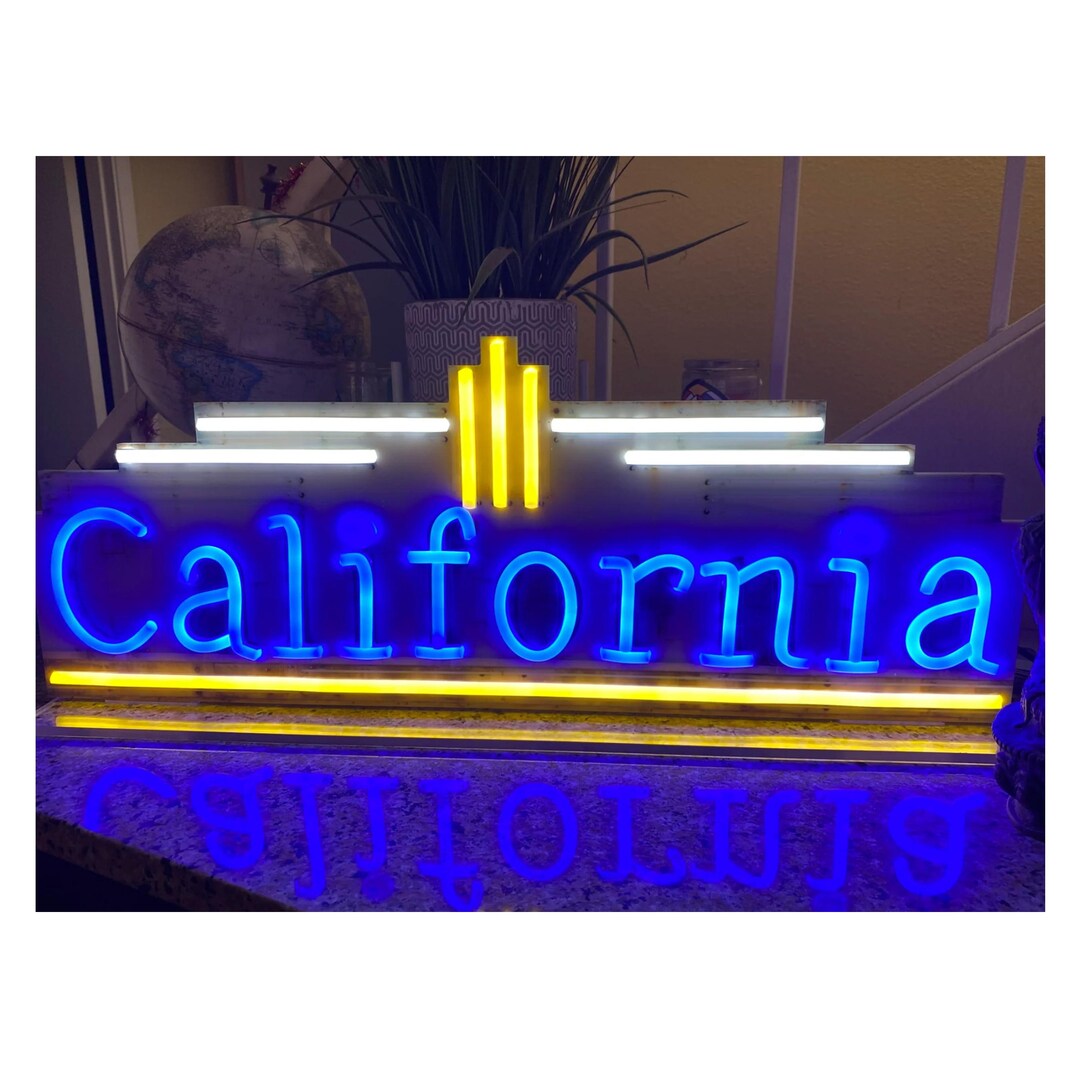 California Neon Sign, Neon Sign, LED Art, Home Decor Light, Man Cave ...